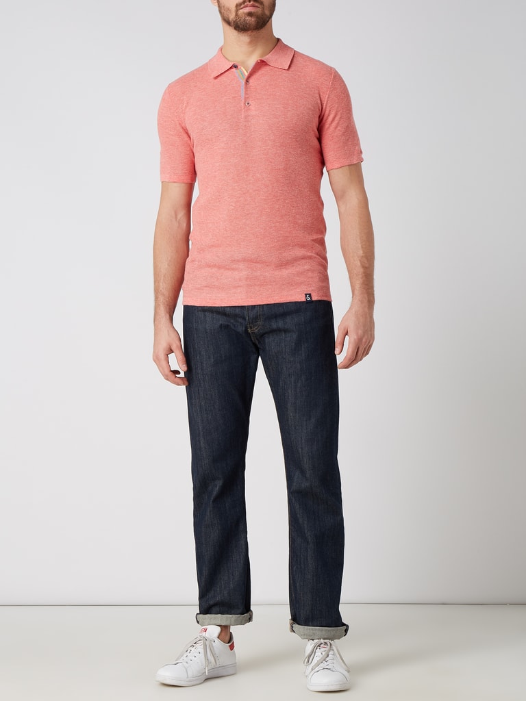Colours & Sons Poloshirt mit Leinen-Anteil Modell 'Rick' (rot) online ...