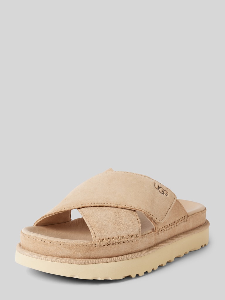 UGG Slides aus Leder Modell 'GOLDENSTAR' (sand) online kaufen