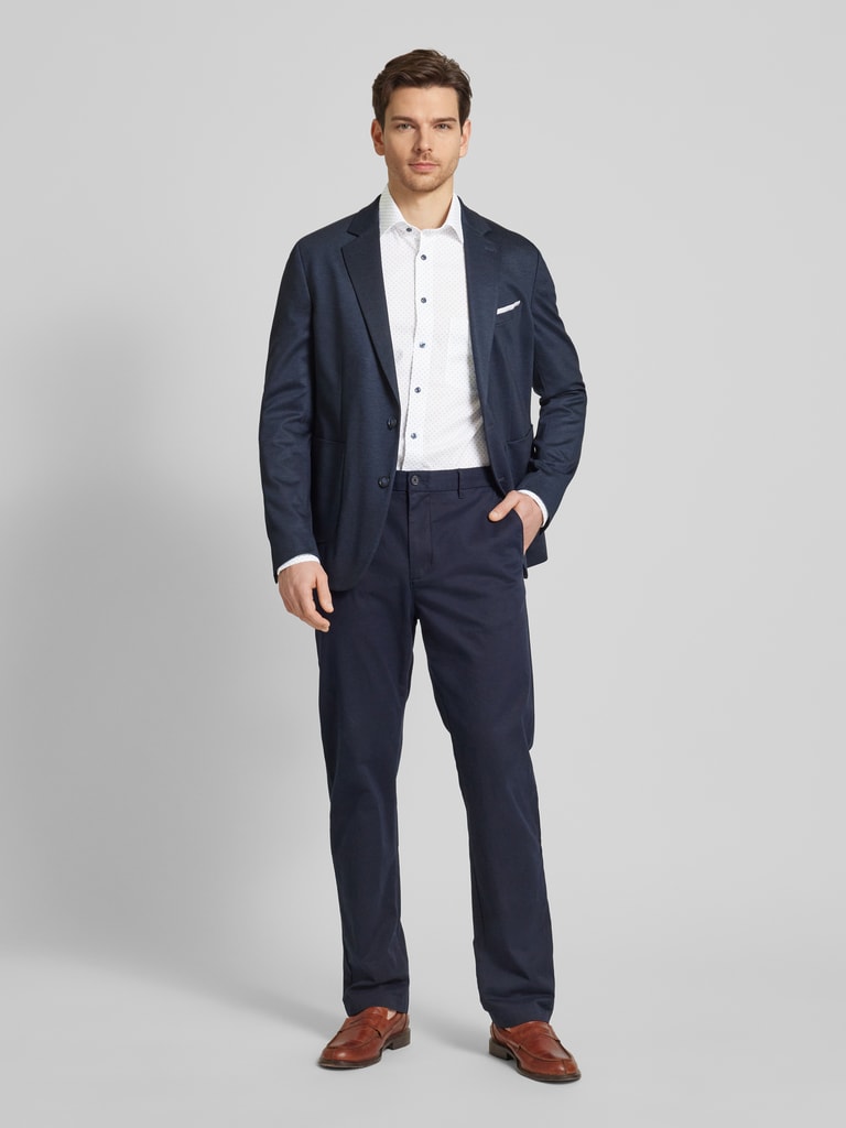 OLYMP Modern Fit Business-Hemd mit Allover-Muster Modell 'GLOBAL' (bleu ...