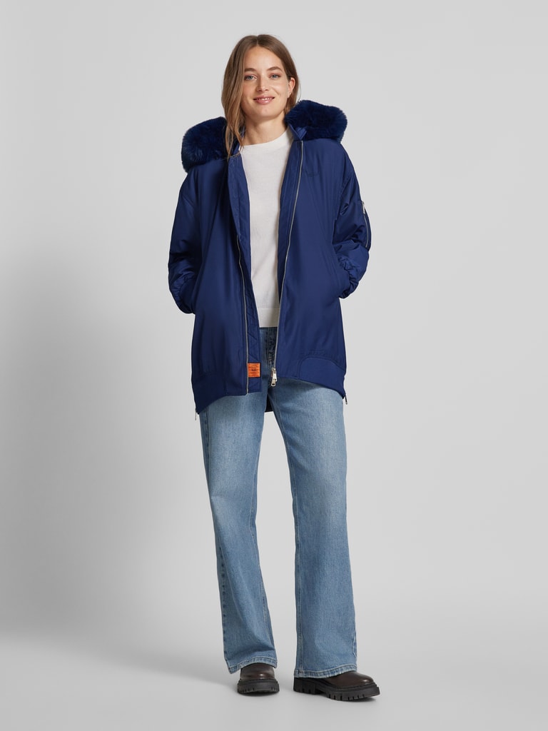 Original Bombers Jack met imitatiebont in marineblauw online kopen | P&C