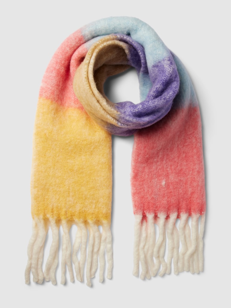 Kup online ICHI Szal w stylu Colour Blocking model ‘AKIMMY’ (musztardowy)