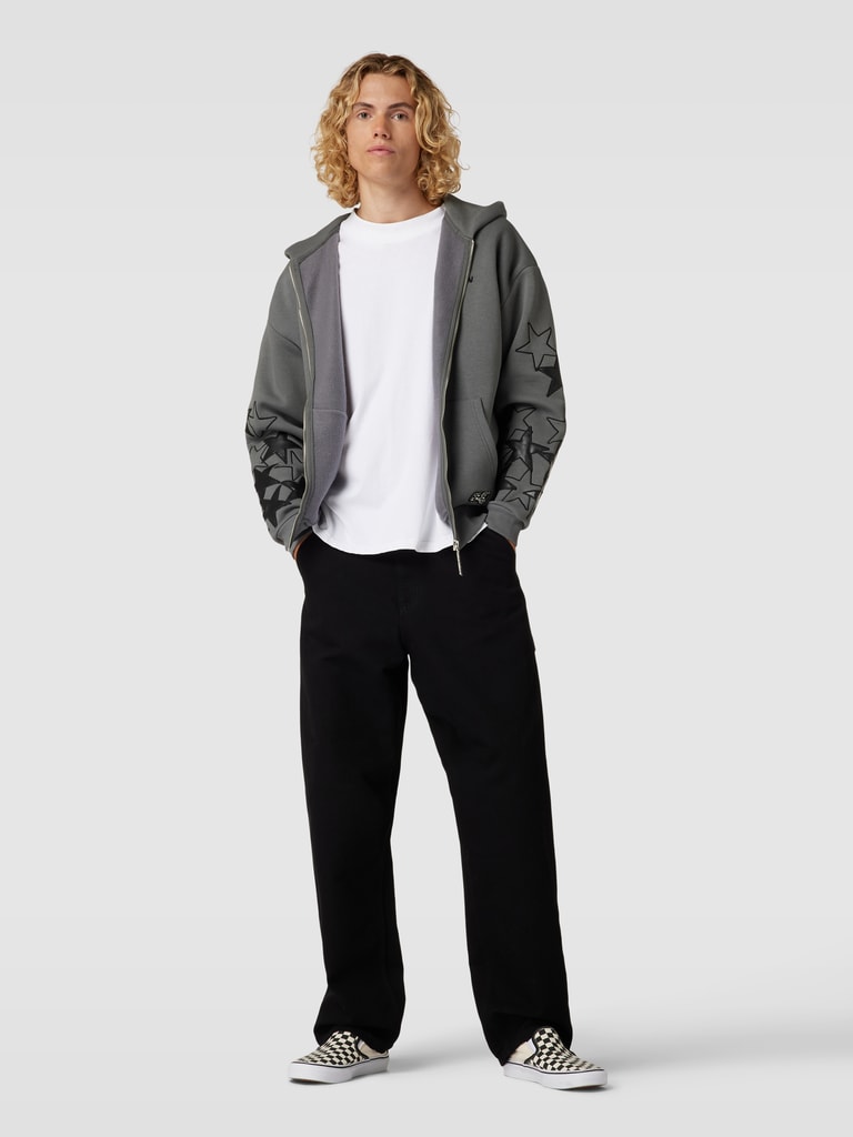 REVIEW Sweatjacke mit STAR Leder-Stitching (black) online kaufen