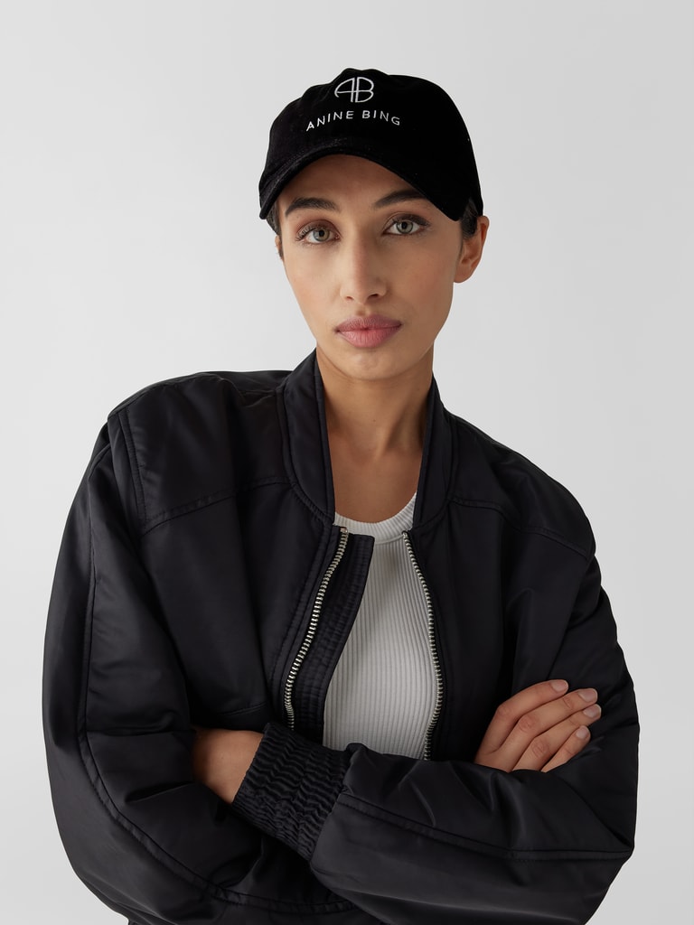 Anine Bing Cap mit Label-Stitching (black) online kaufen