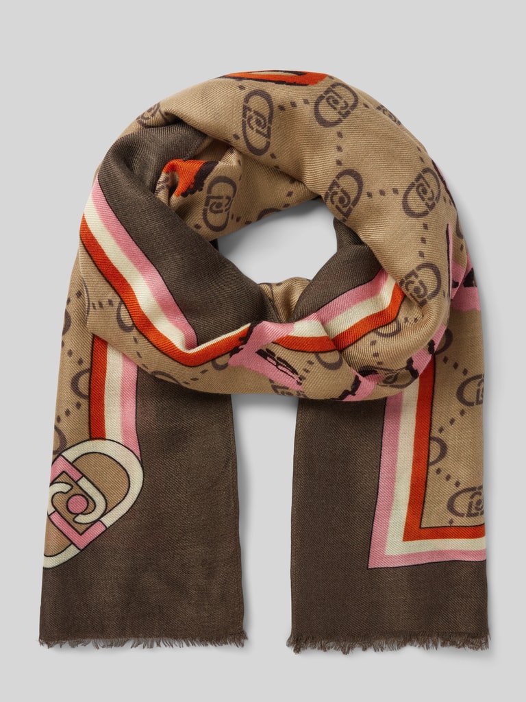 Liu Jo White Schal mit Ausfransungen Modell 'Stola Manhattan' (beige ...