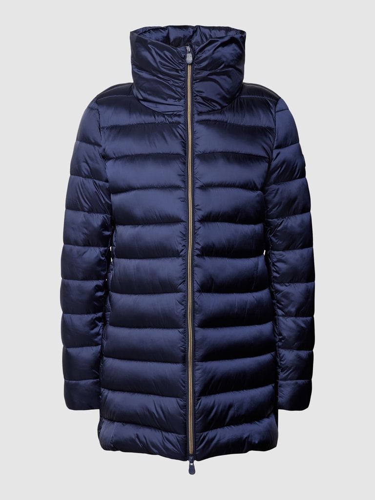 SAVE THE DUCK Gewatteerd jack met opstaande kraag in marineblauw online ...