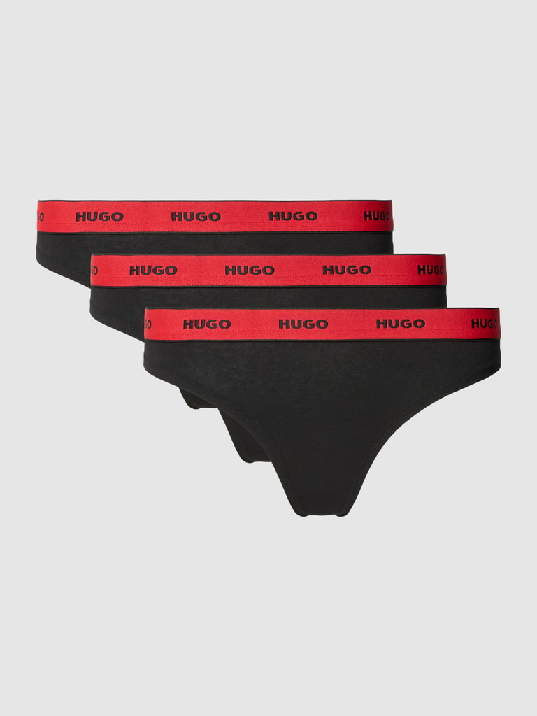 HUGO String met elastische band met logo in zwart online kopen | P&C