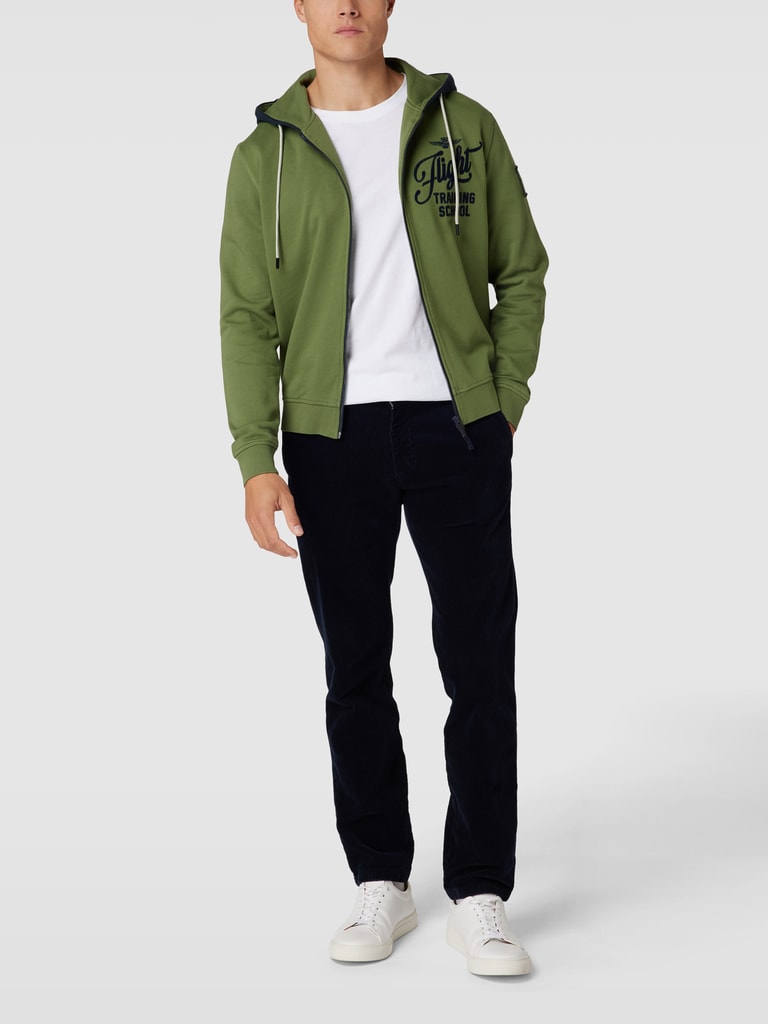 Aeronautica Militare Sweatjacke mit Label-Detail (oliv) online kaufen