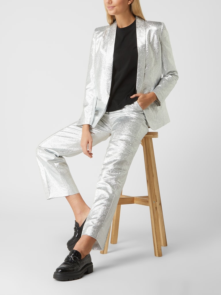 Kup online Stella Nova Spodnie z efektem metalicznym model ‘Livi’ (srebrny)