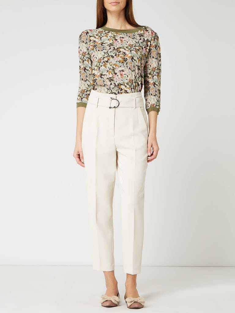 Luisa Cerano Paperbag Hose Mit Taillengürtel Offwhite Online Kaufen