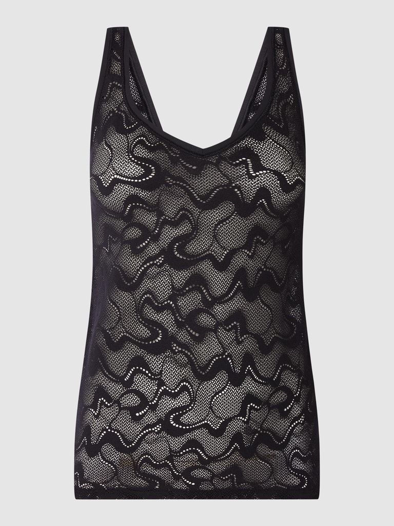 Sloggi Top aus Spitze mit abgerundetem V-Ausschnitt (black) online kaufen
