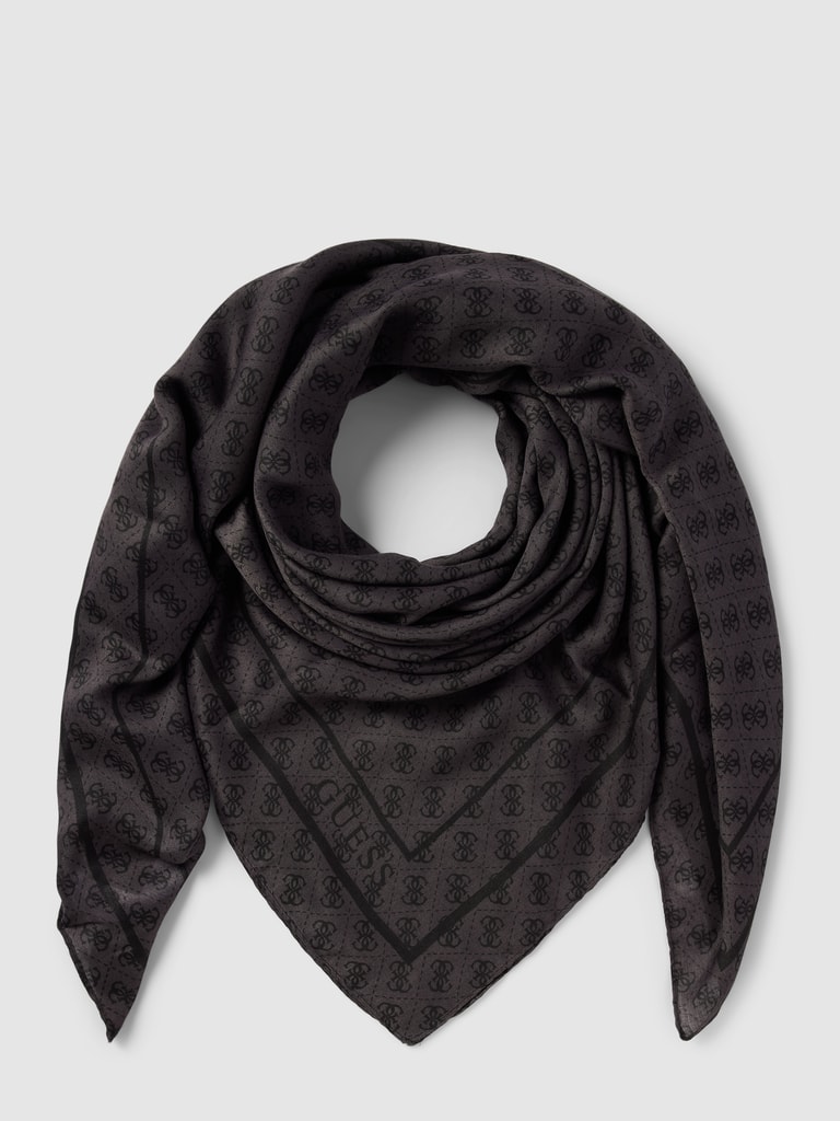 Guess Schal mit Logo-Muster Modell 'JAMES' (black) online kaufen