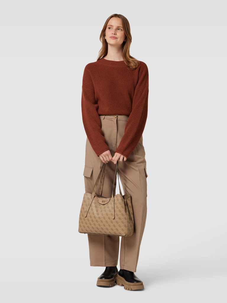 Guess Shopper mit Allover-Logo Modell 'BRENTON' (sand) online kaufen