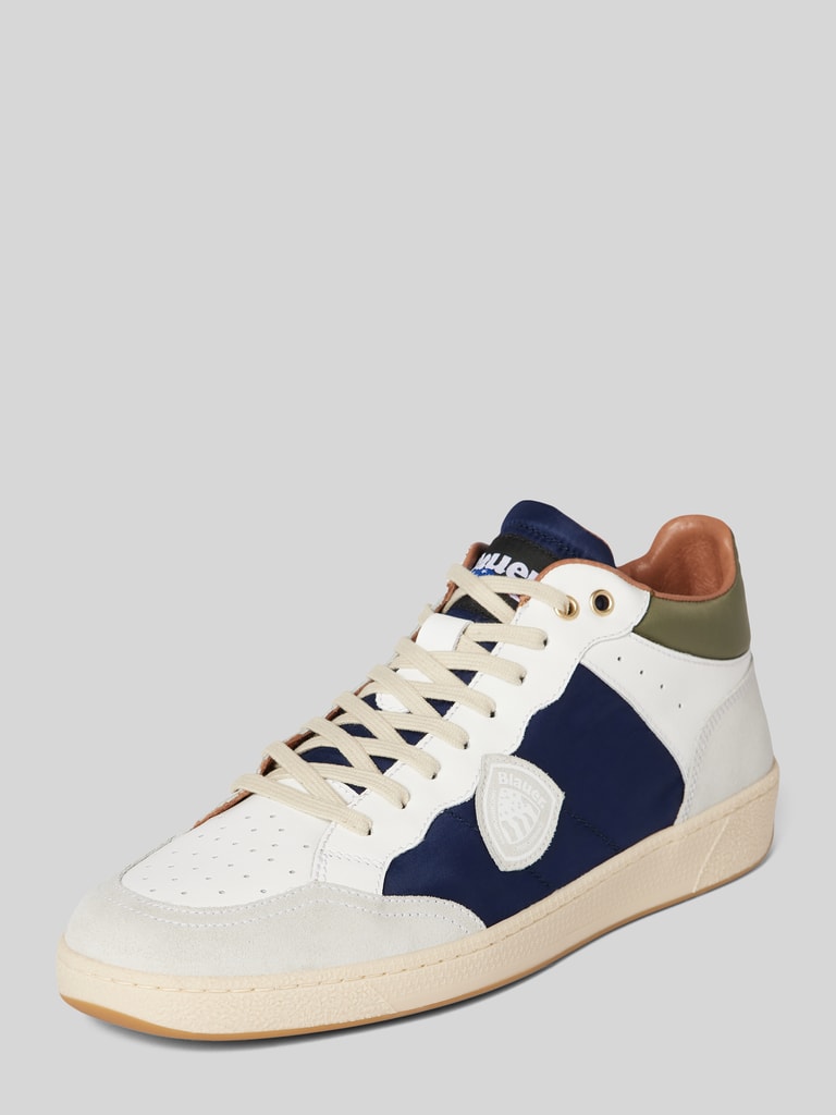 Blauer USA Ledersneaker im Colour-Blocking-Design Modell 'MURRAY ...