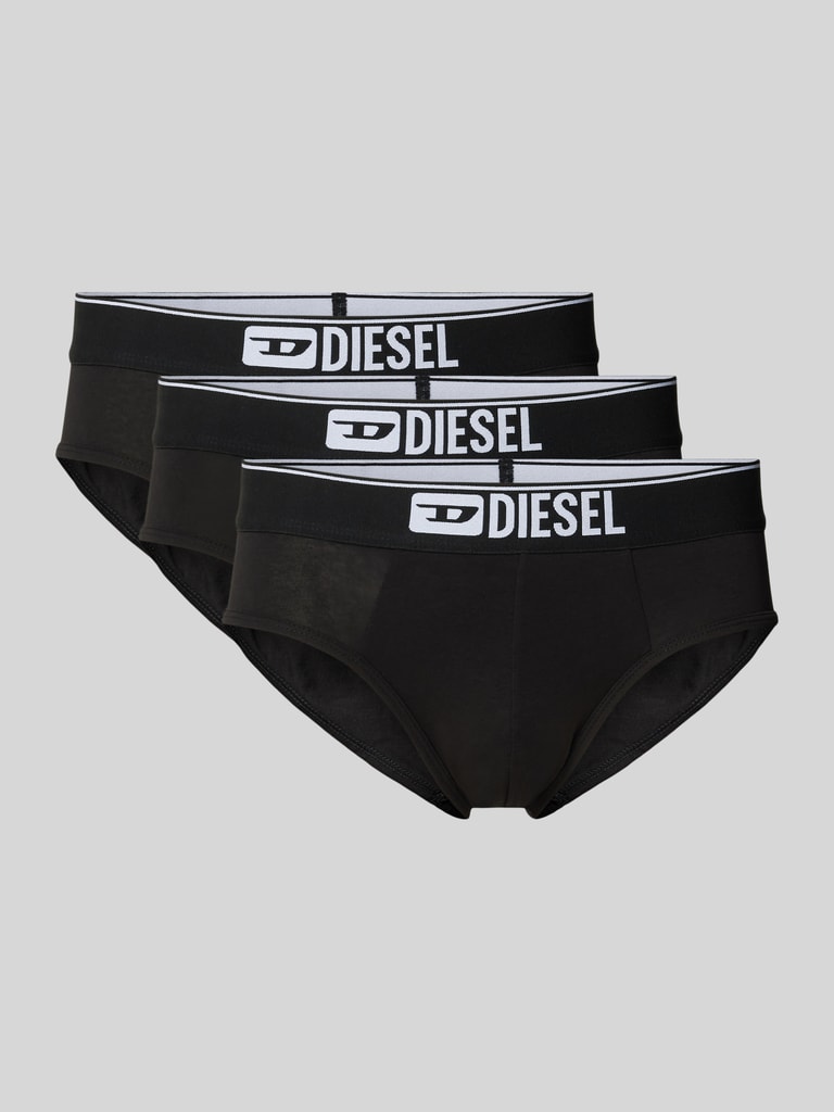 Diesel Slip mit elastischem Logo-Bund im 3er-Pack (black) online kaufen