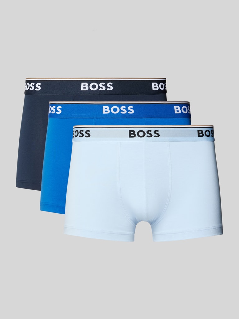 BOSS Trunks mit elastischem Logo-Bund im 3er-Pack (blau) online kaufen