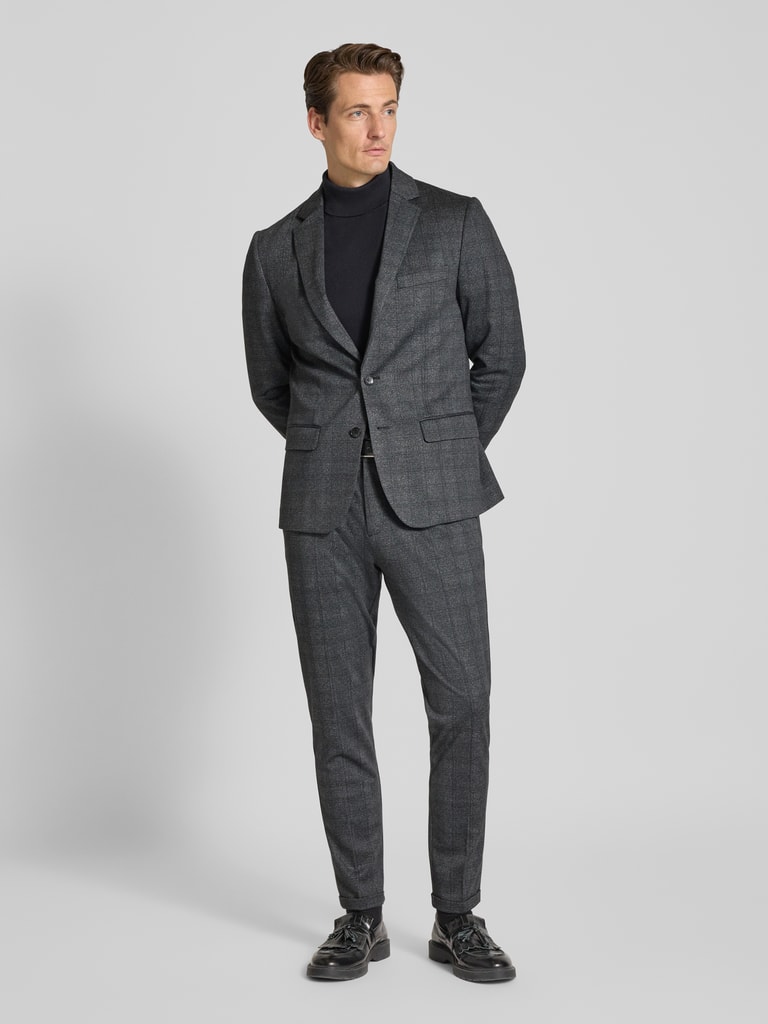 Antony Morato 2-knoops colbert met reverskraag, model 'ASHE' in zwart ...