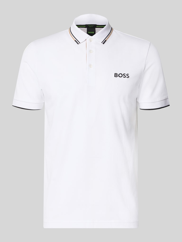 Kup online BOSS Green Koszulka polo o kroju regular fit z mieszanka ...