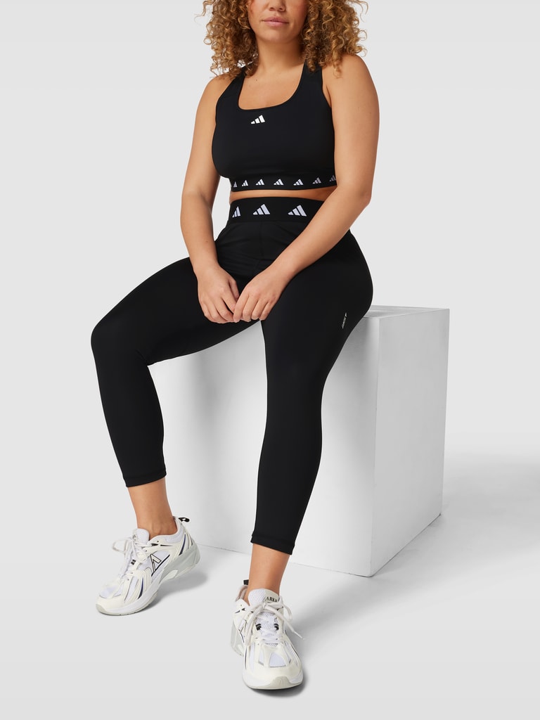 adidas Sportswear Plus PLUS SIZE Sport-BH mit Label-Print (black ...