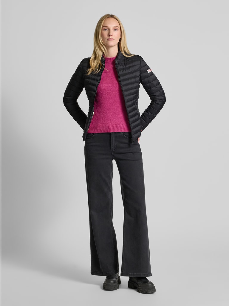 Frieda & Freddies Gewatteerd jack met ritszakken, model 'JUDY' in zwart ...