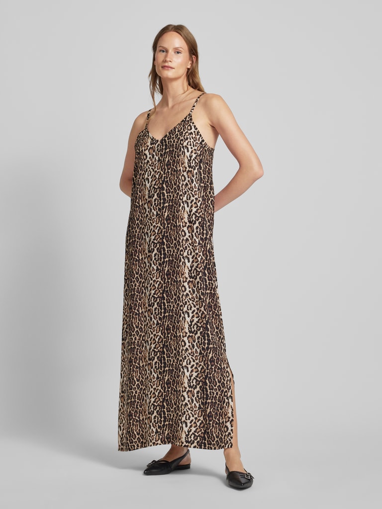 Vila Maxikleid mit Animal-Print Modell 'LAYA' (hellbraun) online kaufen