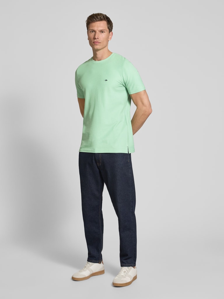 Fynch-Hatton T-Shirt mit Logo-Stitching (hellgruen) online kaufen