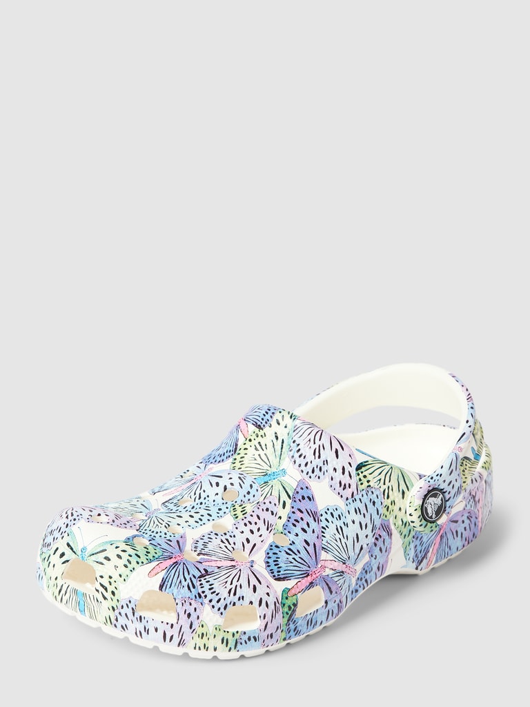 Crocs Sandalen met all-over motief, model 'Classic Butterfly' in wit ...