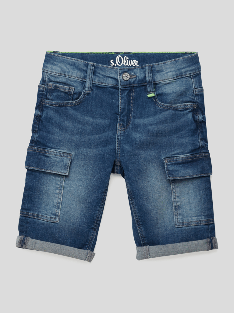 s.Oliver RED LABEL Jeansshorts mit Cargotaschen (blau) online kaufen