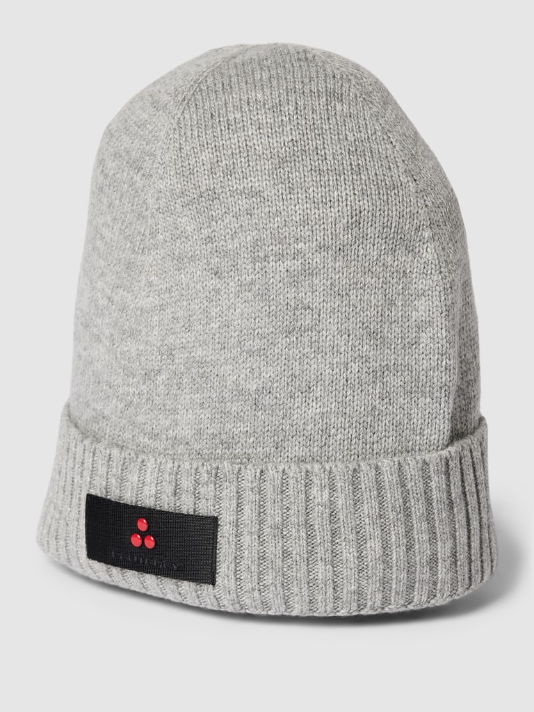Peuterey Beanie mit Label-Patch Modell 'Silli' (hellgrau) online kaufen