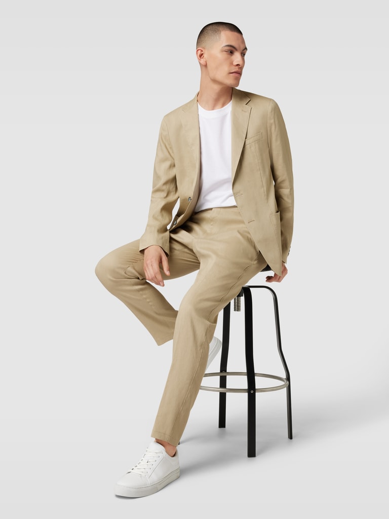 Strellson Regular fit colbert van linnenmix, model 'ACON' in zand ...