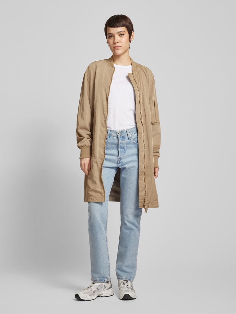 Jake*s Casual Mantel mit Zweiwege-Reißverschluss (taupe) online kaufen