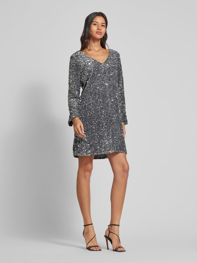 Kup online Vila Sukienka mini z cekinowym obszyciem model ‘FAITH’ (srebrny)