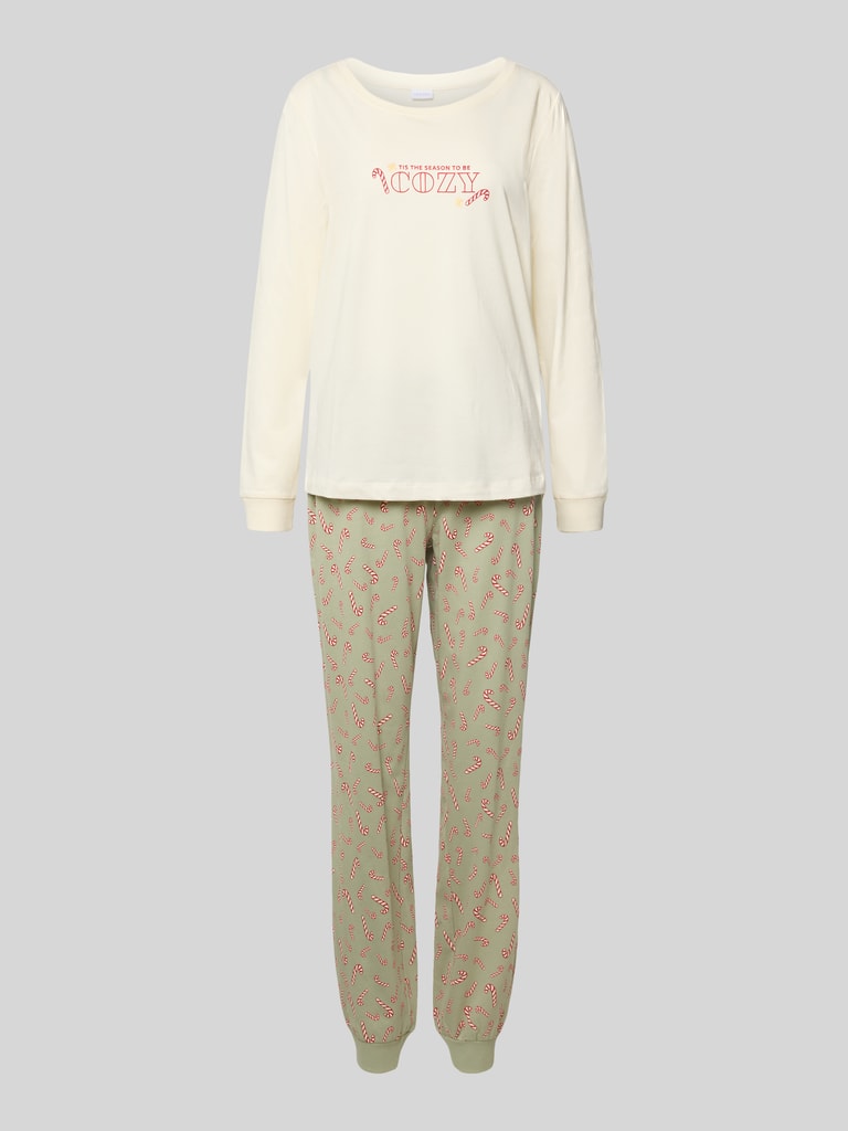 LASCANA Pyjama mit Statement-Print (hellgruen) online kaufen