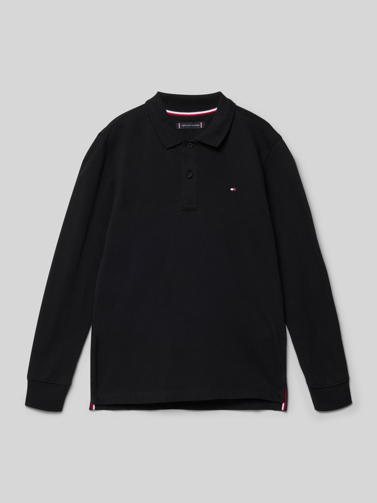 Tommy Hilfiger Teens Regular fit poloshirt van puur katoen in zwart ...