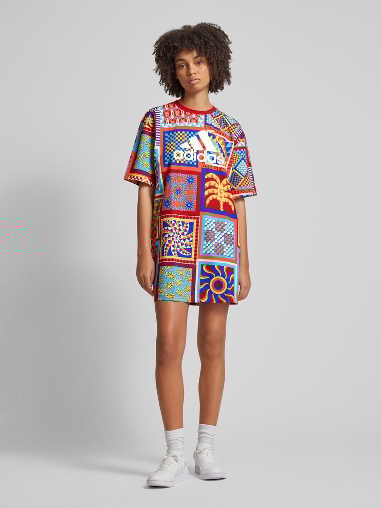 adidas Sportswear Minikleid mit Allover-Print Modell 'FARM' (blau) online kaufen