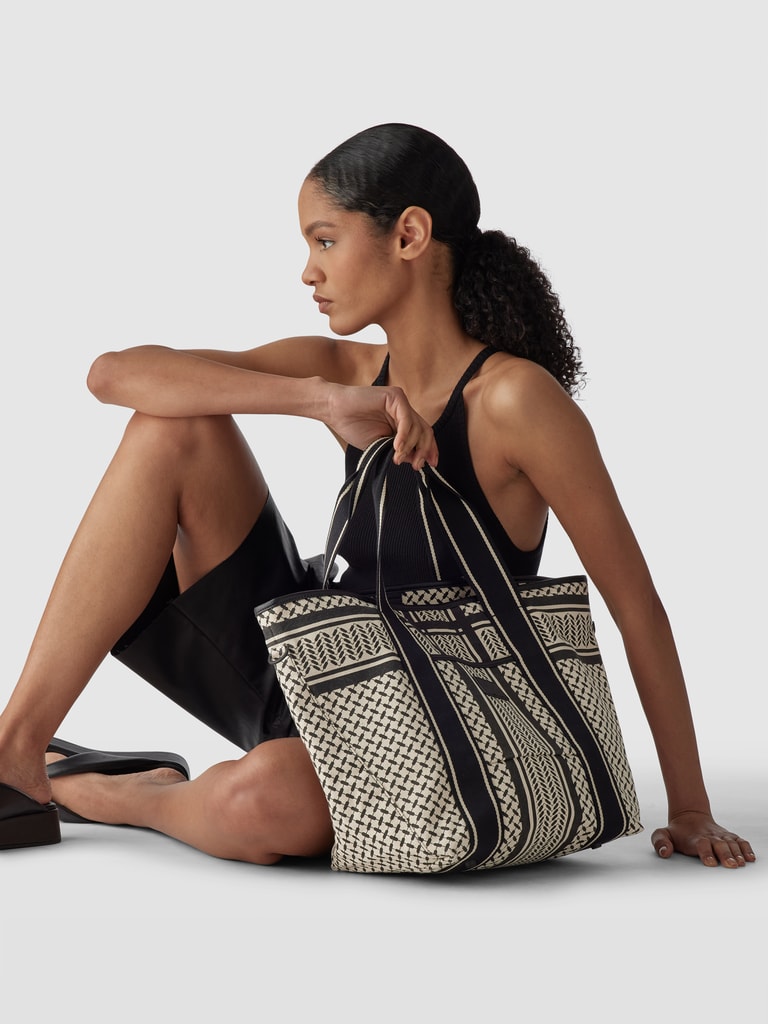 Lala Berlin Tote Bag mit Allover-Muster (black) online kaufen