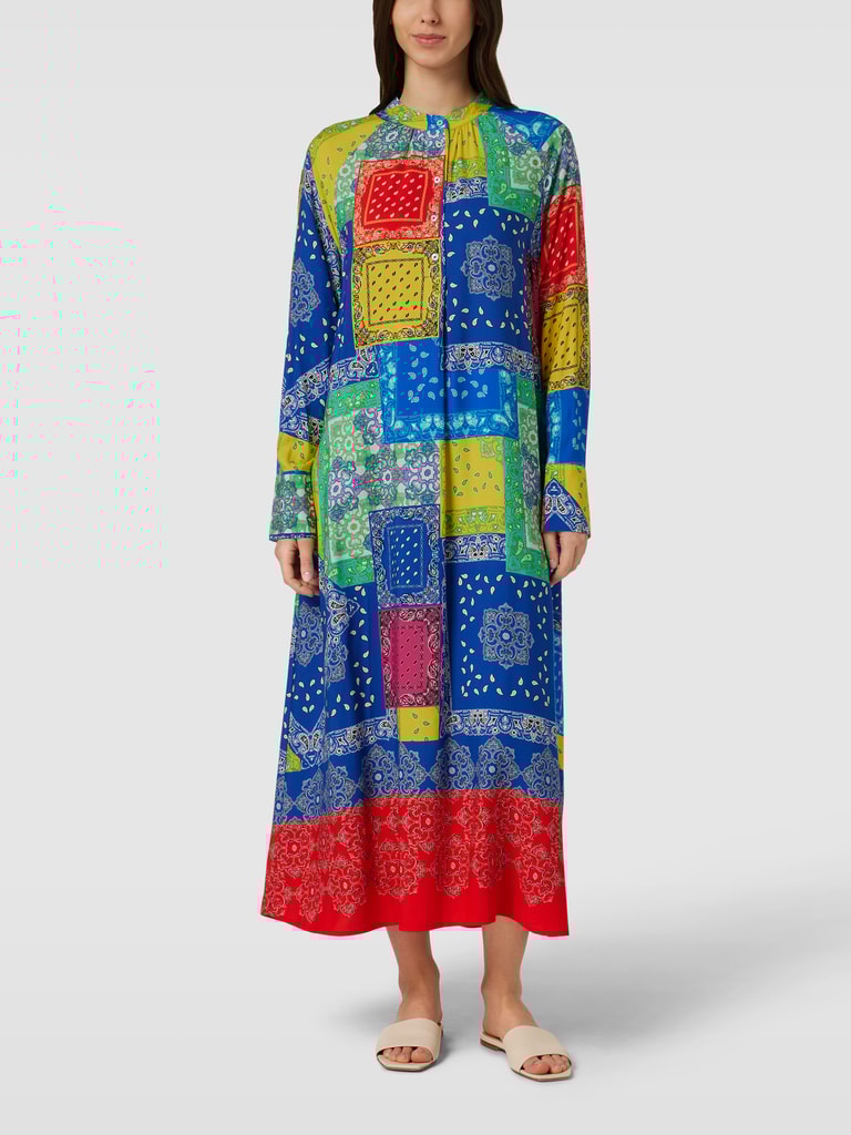 Risy & Jerfs Maxikleid mit Maokragen (rot) online kaufen