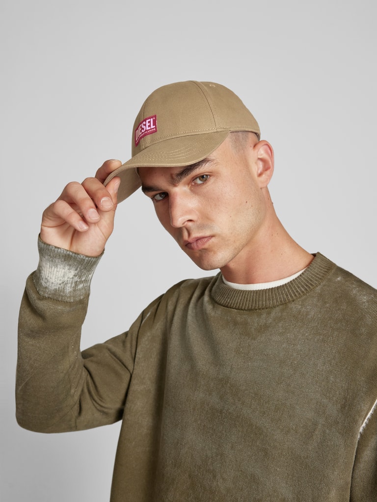 Diesel Basecap mit Label-Detail (beige) online kaufen