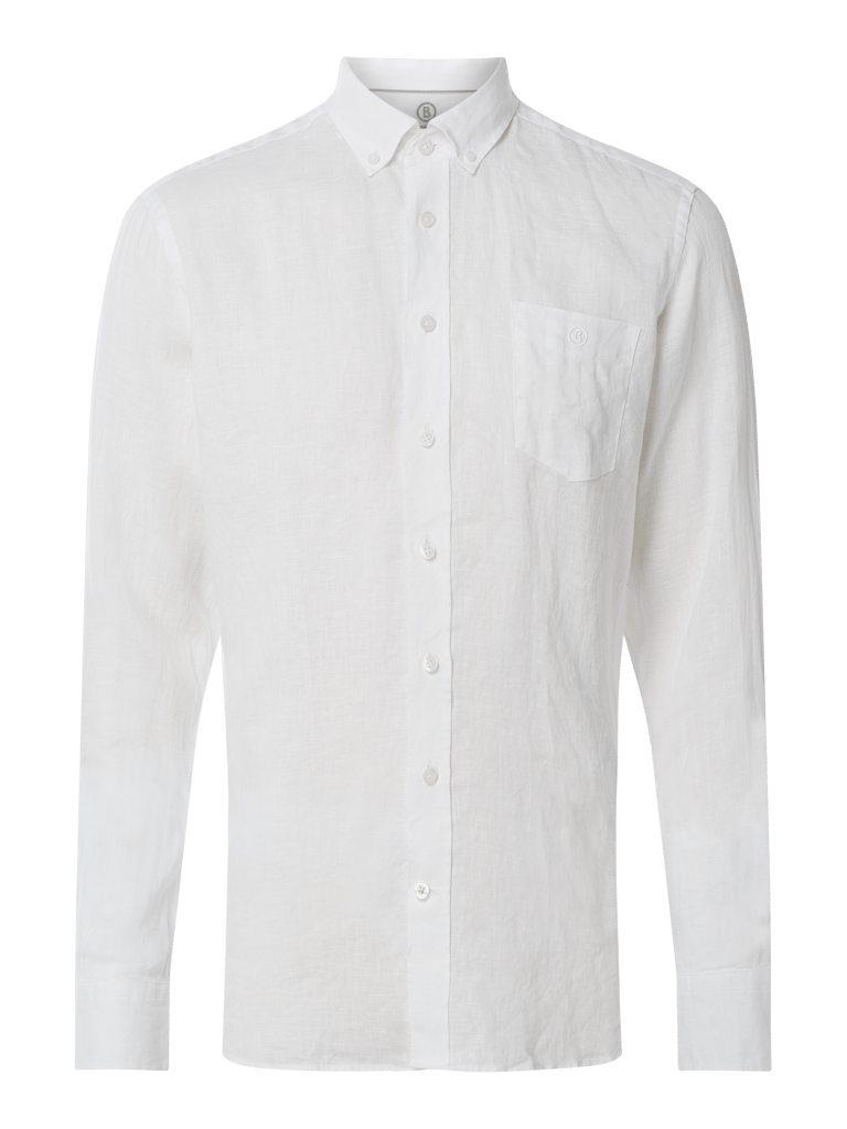 BOGNER Slim Fit Leinenhemd Modell 'Timt' (weiß) online kaufen