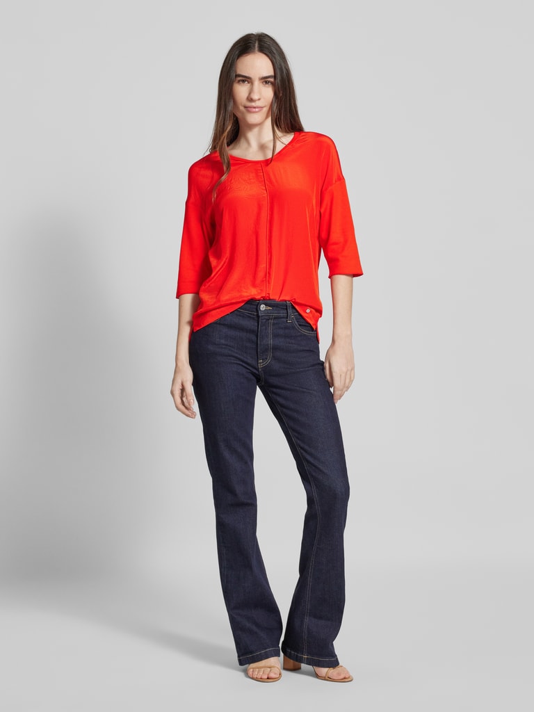 Marc Cain T-shirt met labelapplicatie in rood online kopen | P&C