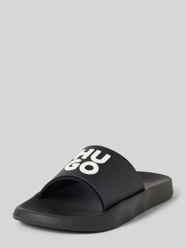 HUGO Slides mit Label-Print Modell 'Nil' (black) online kaufen