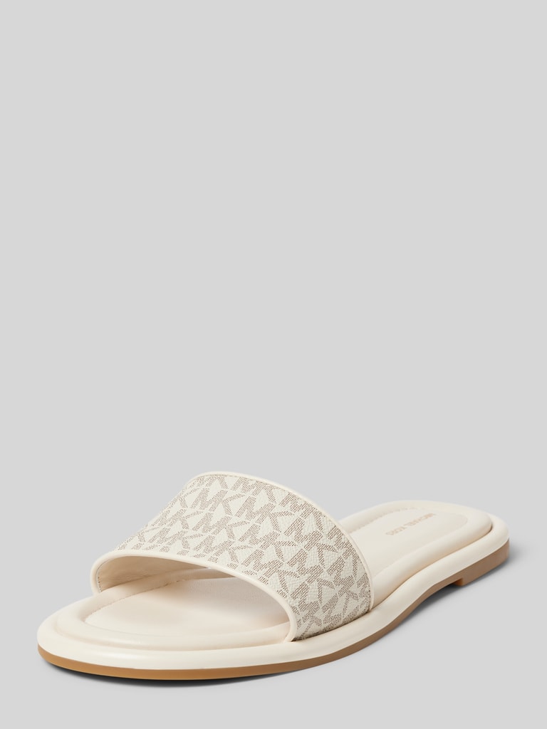 MICHAEL Michael Kors Slippers met labeldetails, model 'DANA' in ecru ...