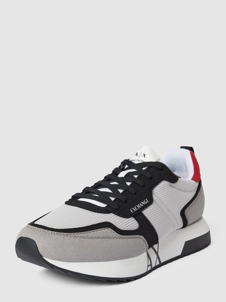 ARMANI EXCHANGE Sneaker mit Label-Details Modell 'ENGLISH' (hellgrau ...