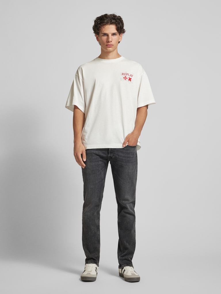 Replay Straight Leg Jeans im 5-Pocket-Design Modell 'GROVER' (anthrazit ...