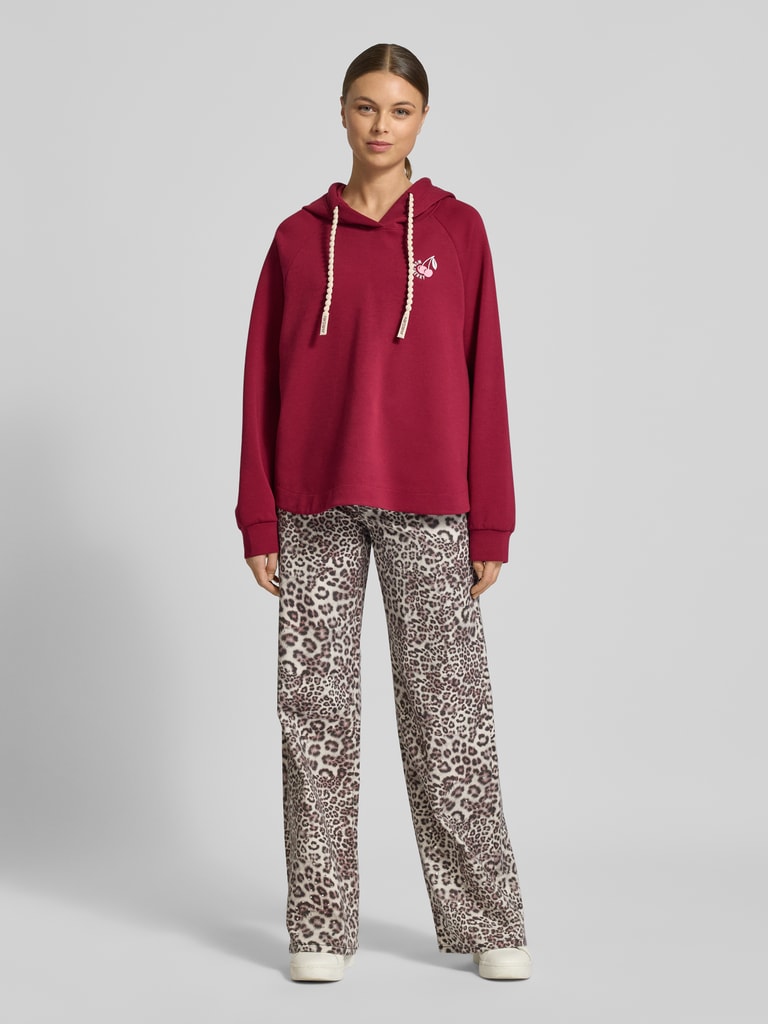 Marc Cain Relaxed Fit Hoodie mit Motiv-Print (kirsche) online kaufen