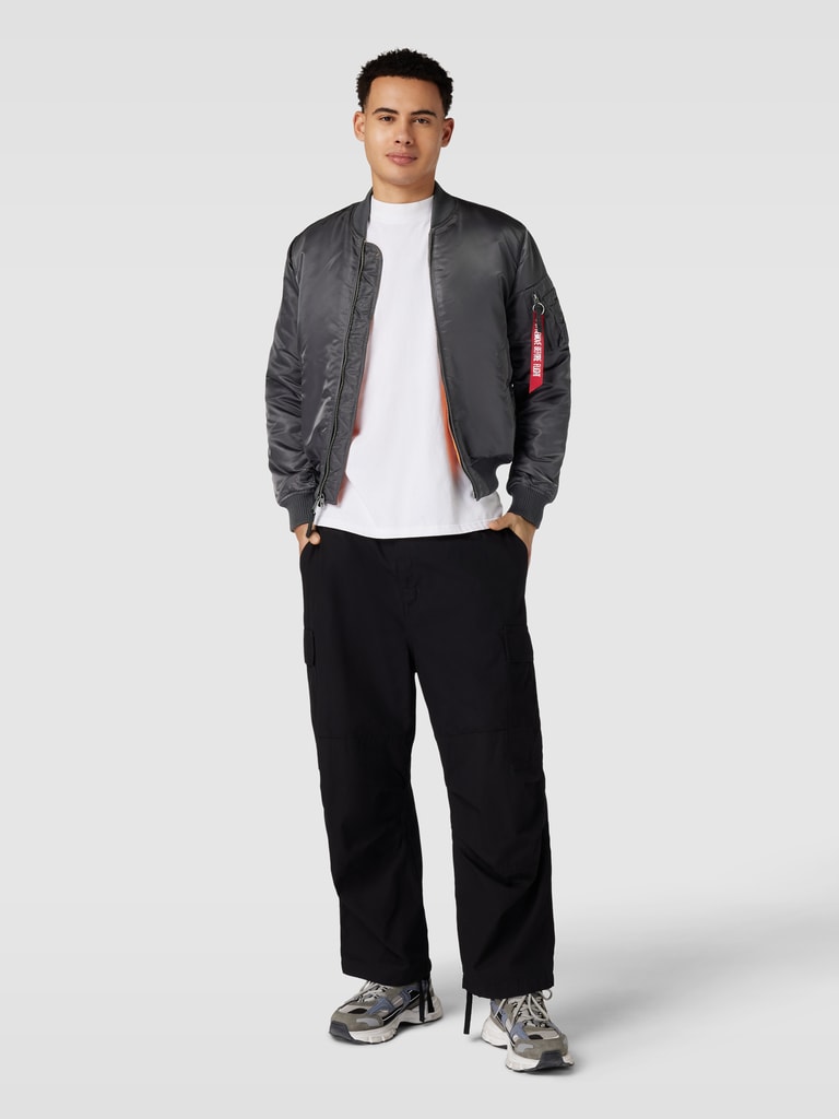 ALPHA Jack in effen design met ritszakken in middengrijs online kopen | P&C