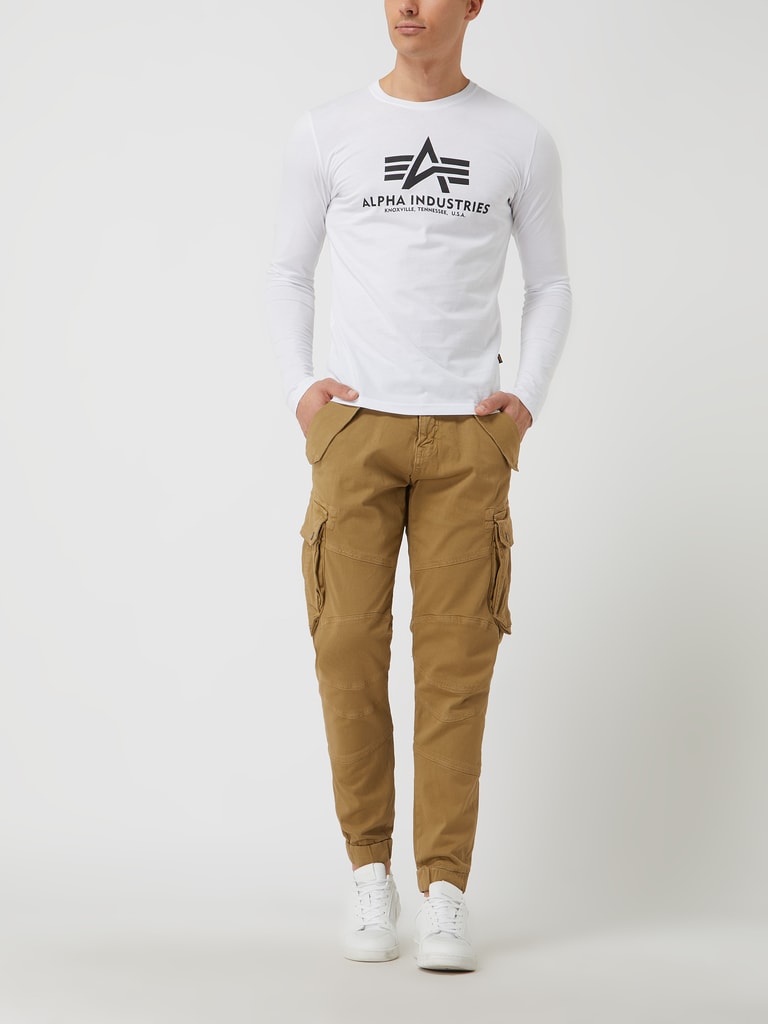 Alpha Industries Cargohose mit Label-Details Modell 'COMBAT' (khaki ...