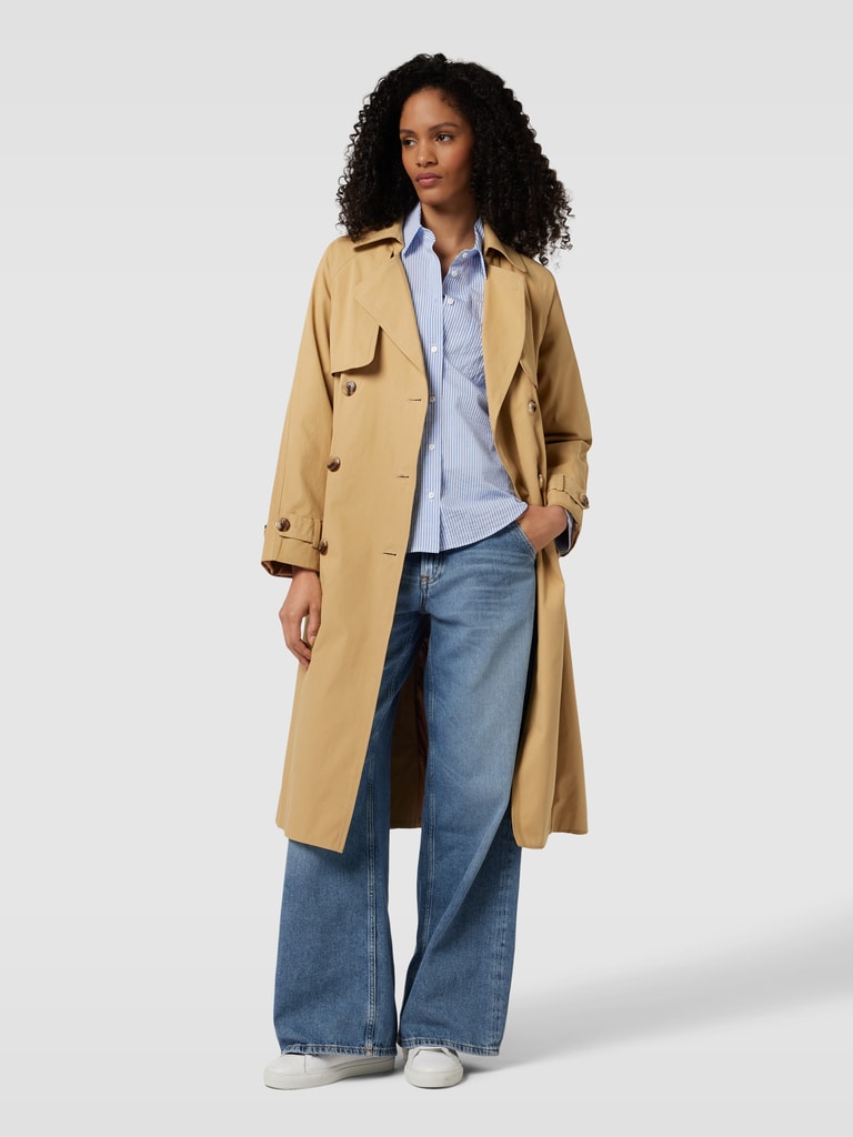 IQ Studio Trenchcoat mit Taillengürtel Modell 'DAVIDA' (camel) online kaufen
