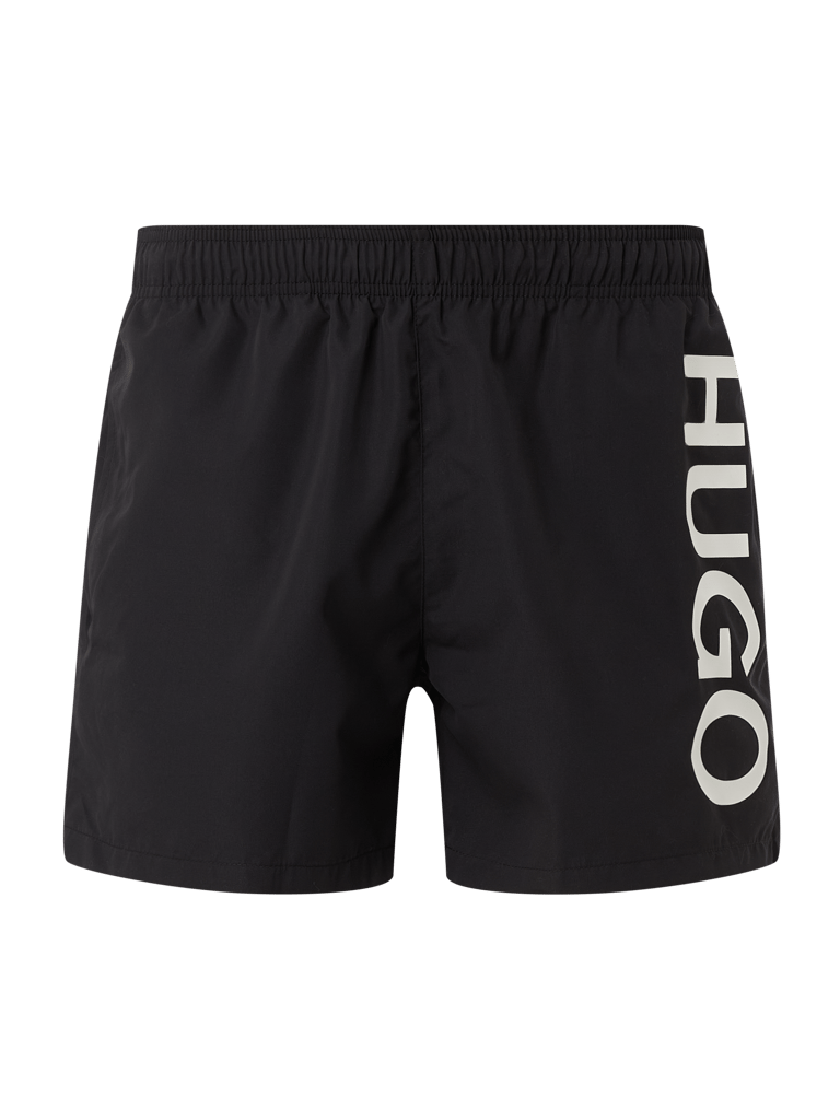 HUGO Shorts mit Logo-Print Modell 'Abas' (black) online kaufen