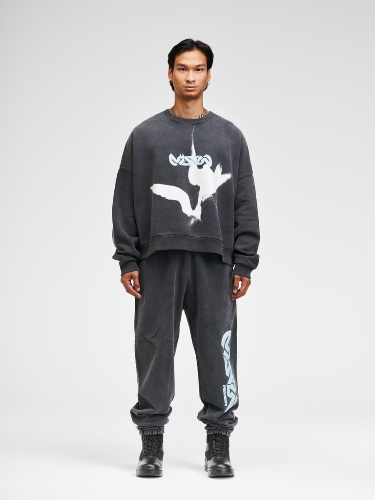 Review X MATW Sweatshirt im washed Look mit MATW Print - MATW x REVIEW ...