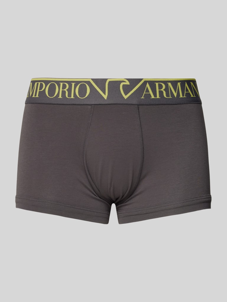 Emporio Armani Trunks mit elastischem Label-Bund (dunkelgrau) online kaufen